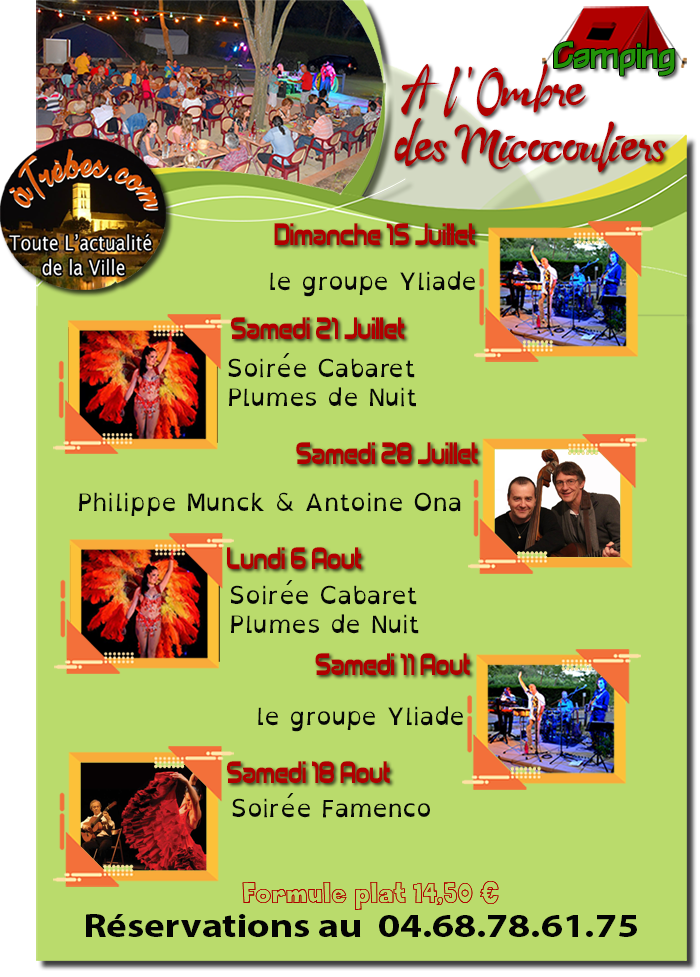 Les animations de l’été au Camping … deux modifs dans la programmation ...